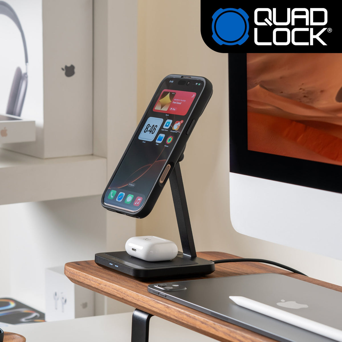 Home/Office - MAG Dual Desktop Wireless Charger - Quad Lock® Europe ...